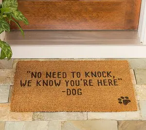 EVERGREEN Don't Knock, The Dogs Know You Are H Re' 16x28 Mat - One-color