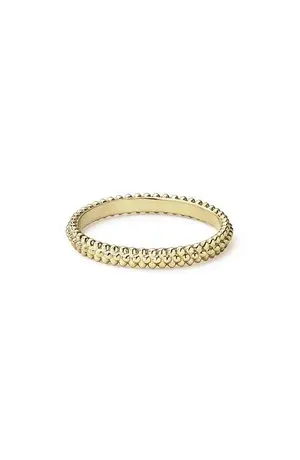 Lagos Caviar Beaded Stacking Ring - Yellow Gold