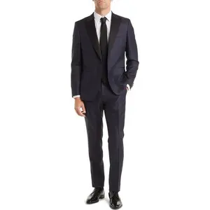 BOSS Huge Virgin Wool Blend Suit - Navy