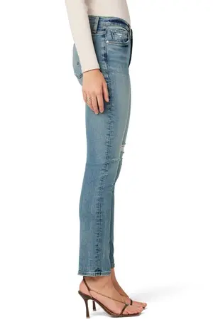 Hudson Jeans Nico Ripped Ankle Straight Leg Jeans