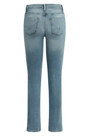 Hudson Jeans Nico Ripped Ankle Straight Leg Jeans