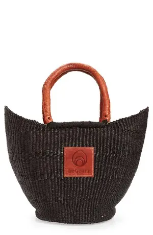 Brother Vellies Sailboat Straw Basket Tote