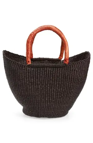 Brother Vellies Sailboat Straw Basket Tote