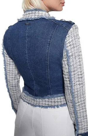 Guess Runway Tweed Denim Jacket