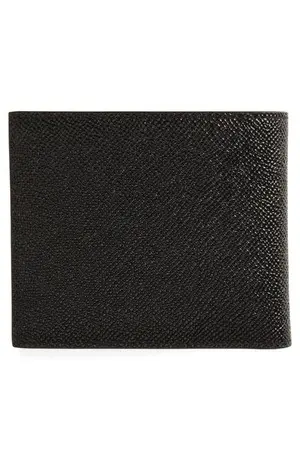 Dolce & Gabbana Logo Plaque Leather Bifold Wallet - Black