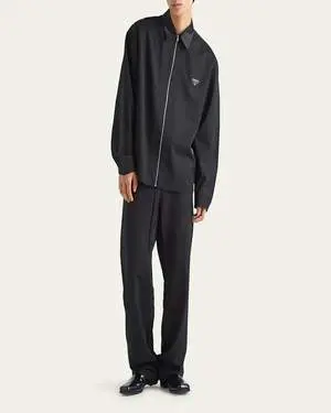 Prada Full-zip Gabardine Overshirt