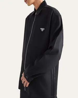 Prada Full-zip Gabardine Overshirt