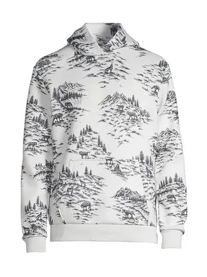 Greyson Men's Wolf Toile Hoodie - Arctic  - Arctic