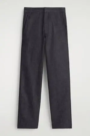 Cos Straight-leg Denim Pants - Dark Blue