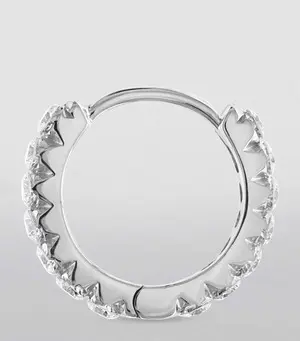 MARIA TASH Gold And Diamond Eternity Hoop Earring - White