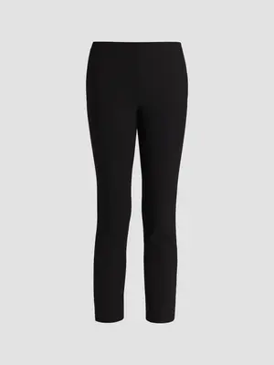 Vince Bobbi Stitch-front Seamed Mid-rise Leggings - Black