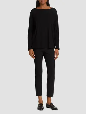 Vince Bobbi Stitch-front Seamed Mid-rise Leggings - Black