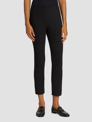 Vince Bobbi Stitch-front Seamed Mid-rise Leggings - Black