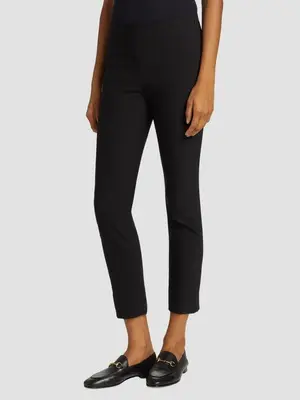 Vince Bobbi Stitch-front Seamed Mid-rise Leggings - Black