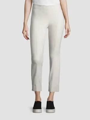 Vince Bobbi Stitch-front Seamed Mid-rise Leggings Gesso