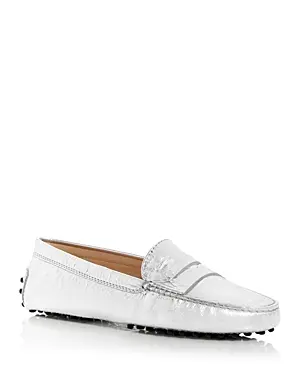 TOD'S City Gommino Drivers Silver
