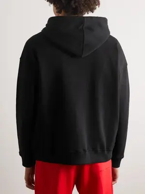 Valentino Garavani Logo-embroidered Cotton-jersey Hoodie