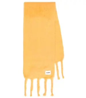 JIL SANDER Mohair And Wool-blend Scarf - Gold