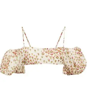 Giambattista Valli Floral Cropped Top - Multicoloured