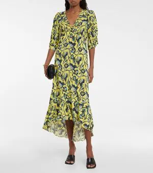 Diane Von Furstenberg Printed Crêpe Midi Dress