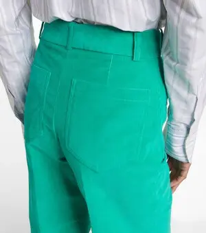 Victoria Beckham Alina Wide-leg Corduroy Pants - Turquoise