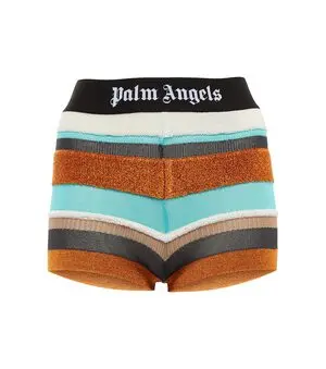 Palm Angels Striped Shorts For Women
