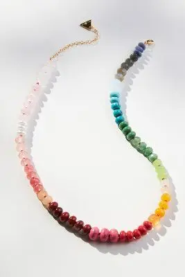 Anthropologie Rabow Stone Beaded Necklace Assorted