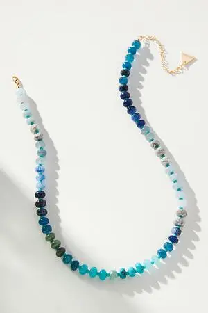 Anthropologie Rabow Stone Beaded Necklace Azure