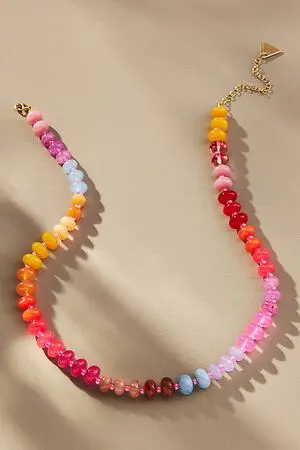Anthropologie Rabow Stone Beaded Necklace Fiesta