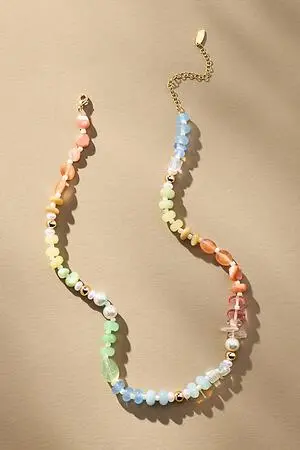 Anthropologie Rabow Stone Beaded Necklace Halcyon