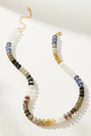 Anthropologie Rabow Stone Beaded Necklace Mirage