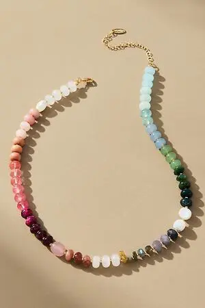 Anthropologie Rabow Stone Beaded Necklace Ocean Sorbet