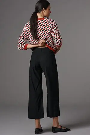 Maeve Colette High-rise Wide-leg Pants - Black