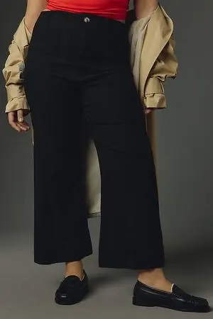 Maeve Colette High-rise Wide-leg Pants - Black