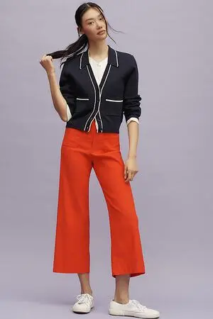 Maeve Maeve Colette High-Rise Wide-Leg Pants Pink