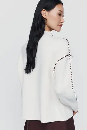 Maeve Carys Mock-neck Sweater - Snow