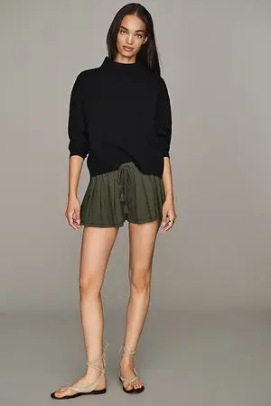 Maeve Carys Mock-neck Sweater - Solid Black