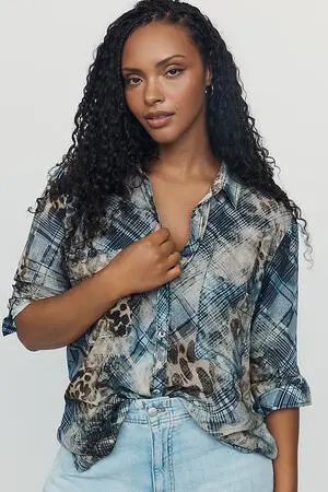 Women's Pleated Buttondown Shirts