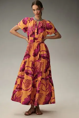 THE SOMERSET COLLECTION BY ANTHROPOLOGIE The Somerset Collection Maxi Dress Orange