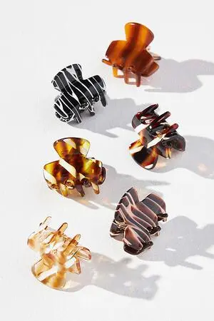 Anthropologie Anthropologie Speckled Mini Hair Clip Set Multicolor