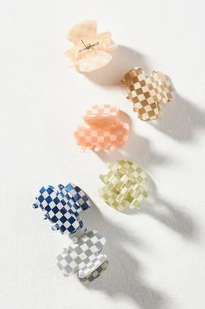 Anthropologie Anthropologie Speckled Mini Hair Clip Set Pink
