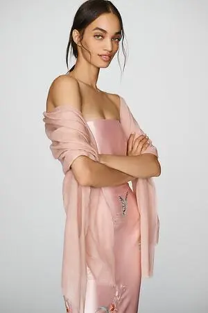 Bhldn Rue Semi-sheer Wrap - Peach