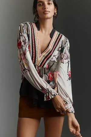 BL-NK Stephanie Long-sleeve Top - Pink Pattern