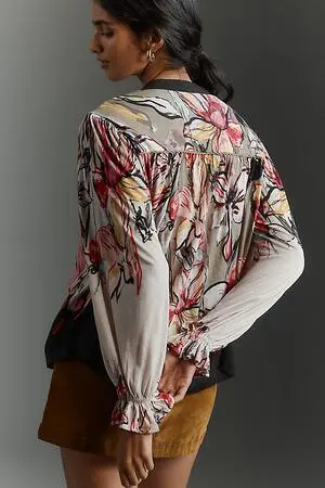 BL-NK Stephanie Long-sleeve Top - Pink Pattern