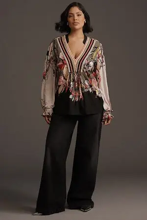BL-NK Stephanie Long-sleeve Top - Pink Pattern