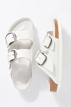 BIRKENSTOCK Arizona Big Buckle Nubuck Sandals White
