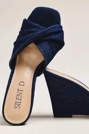 SILENT D Katia Wedges - Dark Denim