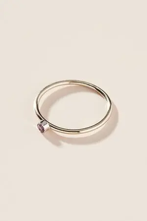 Maya Brenner Designs 14k White Gold Birthstone Ring - February