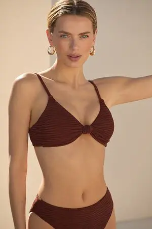 DIPPIN DAISY'S Zen Bikini Top Dark Brown
