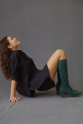 SILENT D Komass Knee-High Boots Green
